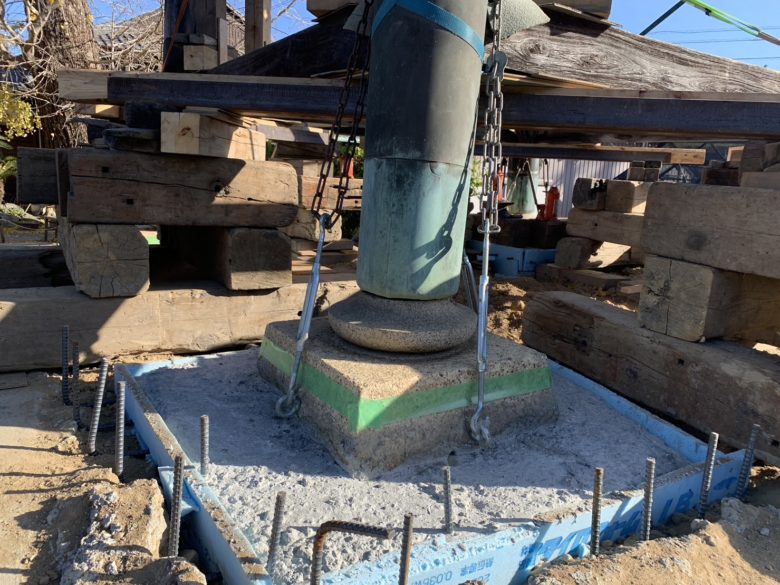 三重県鈴鹿市 「鐘楼そのままで！基礎補強！！」 | （有）太豊工業